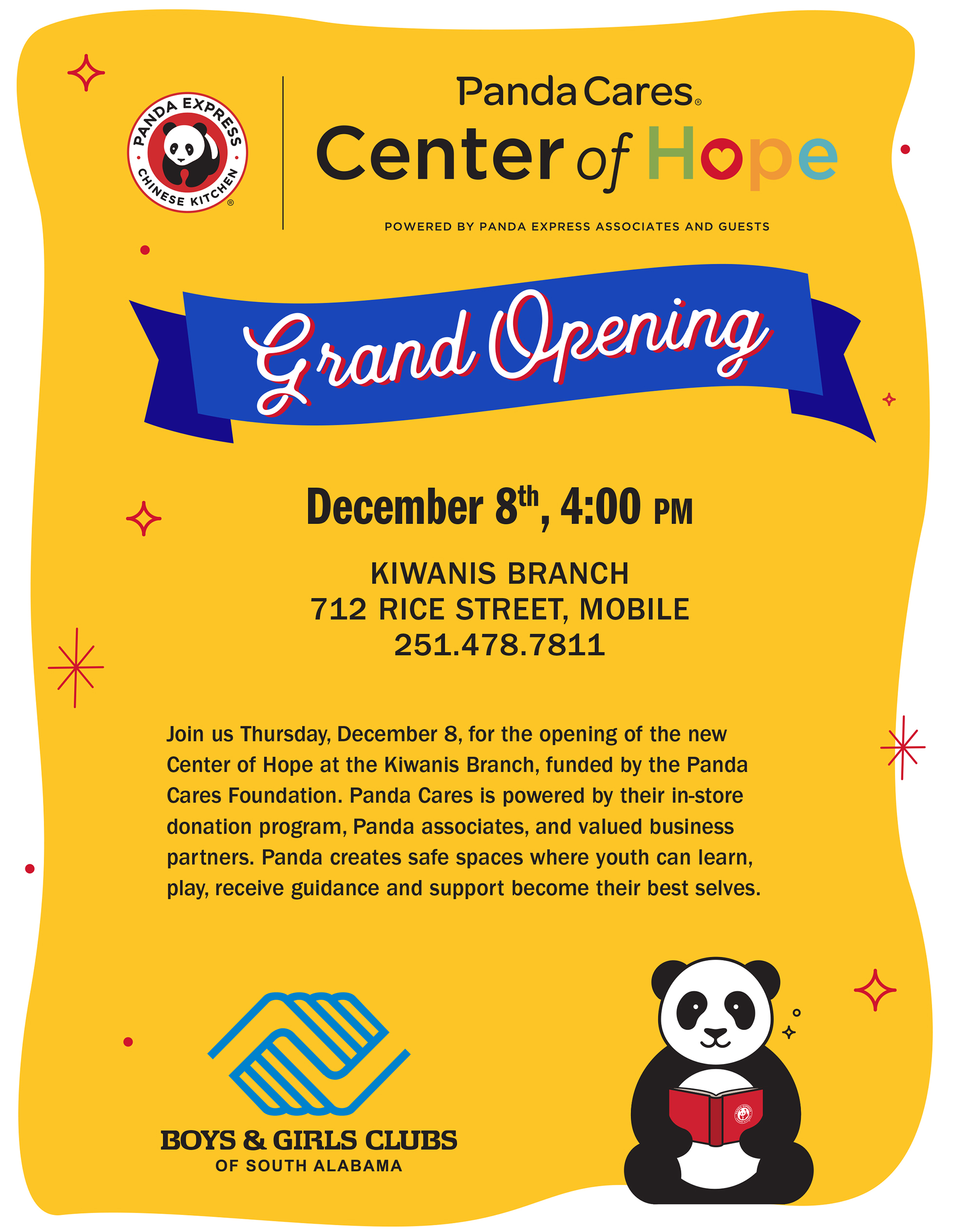 Panda Cares to open Panda Cares Center of Hope at Boys & Girls Club ...